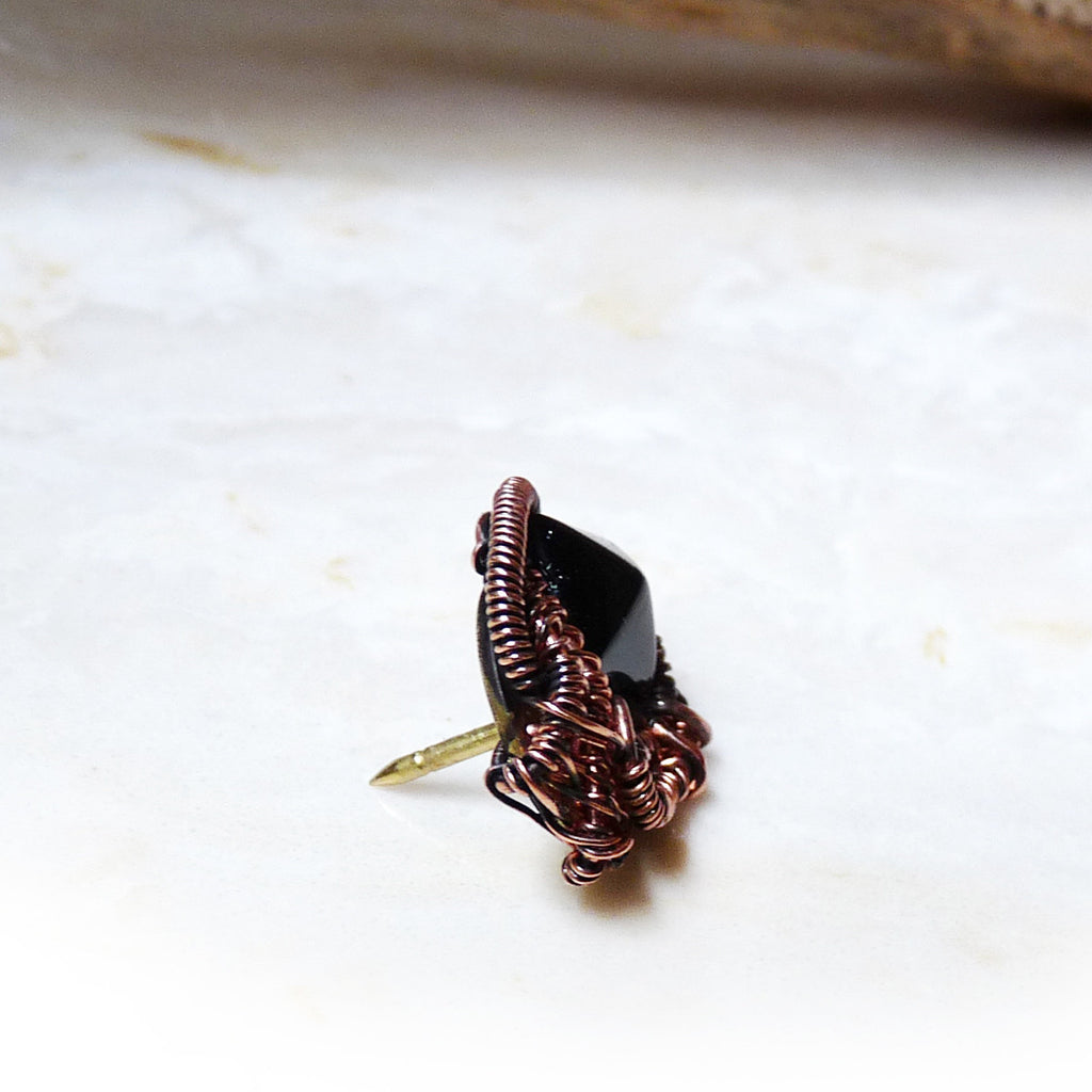 Black Pyramid Tie Tack - Handmade Wire Jewelry for Men – Rhonda Chase ...