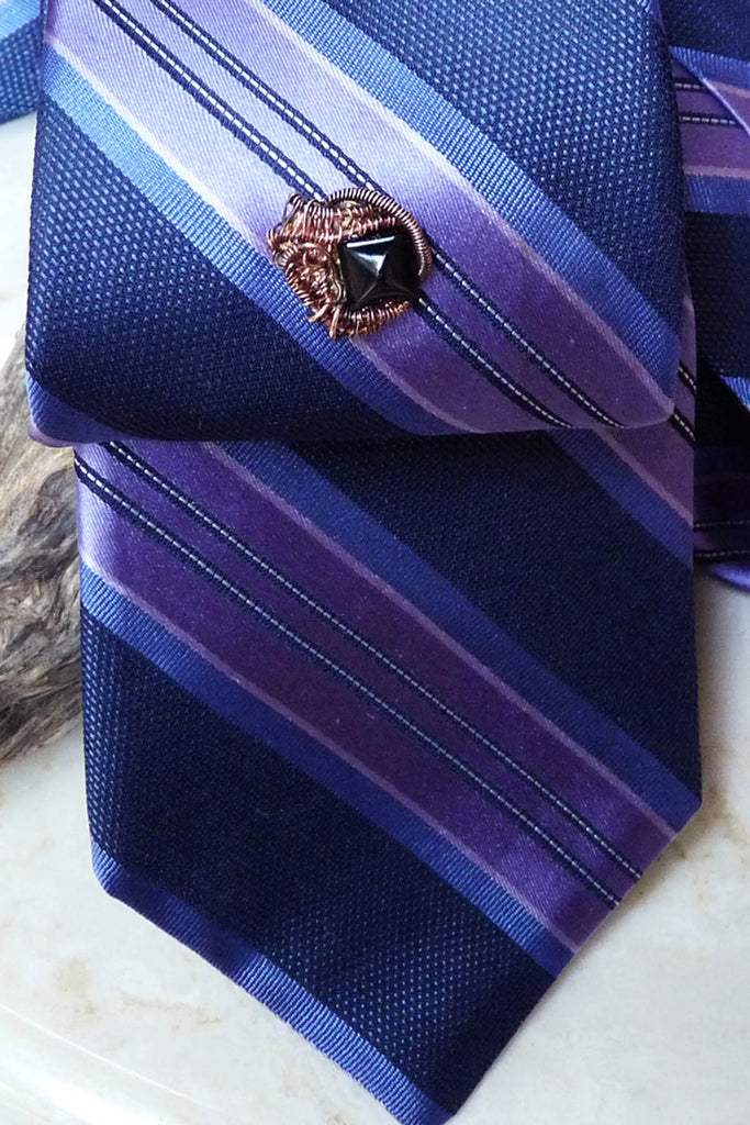 Black Pyramid Tie Tack - Handmade Wire Jewelry for Men – Rhonda Chase ...