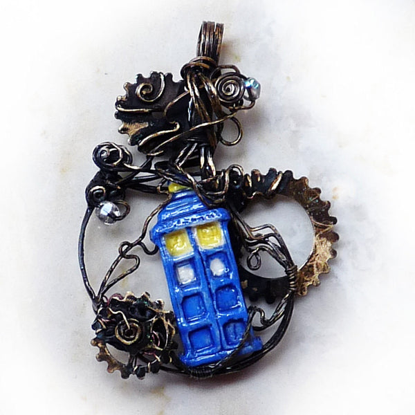 Geared Up Wire Wrapped Tardis Pendant – Rhonda Chase Design